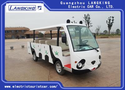 China Closed Electric Shuttle Bus , 14 Person 4 Wheels  Electric Tourist Car With Vacuum for sale