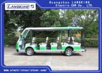 China Green / White Electric Shuttle Car / 7.5KM Motor 72V 14 Seater Electric Golf Carts For Park for sale