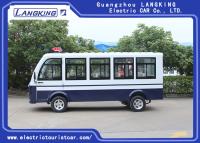 China White 11 Seater Electric Shuttle Car Equipped With Effective Shock Absorb / Door for sale