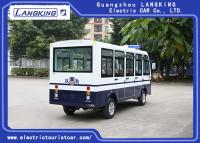 China White 11 Seater Electric Shuttle Car Equipped With Effective Shock Absorb / Door for sale