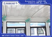 China White 11 Seater Electric Shuttle Car Equipped With Effective Shock Absorb / Door for sale
