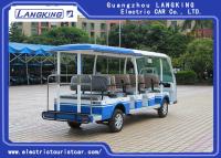China 72V 14 Seats Electric Shuttle Vehicles For Multi Passenger 28km/H Max. Speed Balck Seat With Curtain for sale