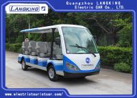 China High Impact Fiber Glass Body Electric Shuttle Car , 11 Seats Electric Passenger Vehicle With Sun for sale