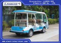 China CE Approved Open Top Electric Shuttle Vehicles / 48V DC System 8 Passenger 4 Wheel Electric Mini Bus for sale