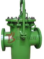 China CL150LB Simplex Basket Filter Green Color Quick Opening Cover With Davit Arm for sale