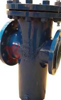 China Din Flanged Simplex Basket Strainer , Pn16 Fabricated Steel Bucket Type Strainer for sale