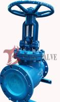 China Fully Open Handwheel Bolted Bonnet Globe Valve Blue Color Metallic Seating Surface for sale