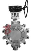 China Lug Type Stainless Steel Butterfly Valve Manual Gear Operated Friction Free Sealing for sale