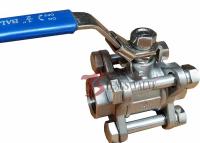 China Threaded NPT Soft Seated Ball Valve , Cast Stainless Steel Ball Valve 1000PSI for sale