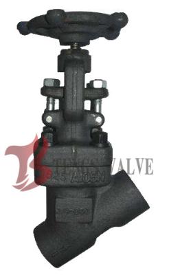 China Y Type Industrial Globe Valve Socket Weld Type 800LB J65H Handwheel Operated for sale