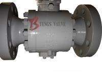 China Forged Steel Three Piece Ball Valve Trunnion Mounted Soft Seated 150LB - 2500LB for sale