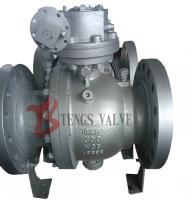 China Flanged Trunnion Soft Seated Ball Valve , Cast Steel WCB WCB Ball Valve Split Body for sale