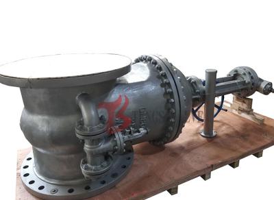 China DN800 Cast Steel Gate Valve WCB PN25 13CR Trim 32 Inch Rising Stem With Bypass Valve Z540 for sale