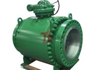 China Split Trunnion Mounted Soft Seated Ball Valve Forged Steel A105 N Material for sale