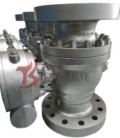 China API Cast Soft Seated Ball Valve WCB Trunnion Ball Valve 600LB Full Port 2PC Body Gear Operated for sale