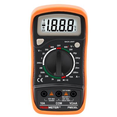 China AC/DC 600V PM830L Handheld Digital Multimeter 2000 Counts Continuity Test meter for sale
