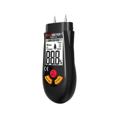 China Hand-held Wood Paper Wall Moisture Tester 4 type measurement mode MAX MIN value test Data Hold function for sale