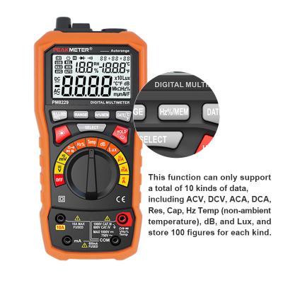 China Multifunctional Auto Range Digital Multimeter Sound Level Relative Value Measurement for sale