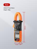 China AC Digital CLamp Meter With Auto And Manual Range，Ammeter , Voltmeter , Ohmmeter And Backlight Current Measurement for sale