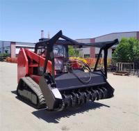 China 75hp Track Skid Steer Loader TS65 With Forest Mulcher, 4 in 1 Bucket for sale