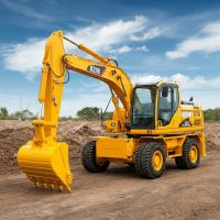China Bucket 0.58cbm  XE150WB Wheel Excavator For construction Engine Cum-mins for sale
