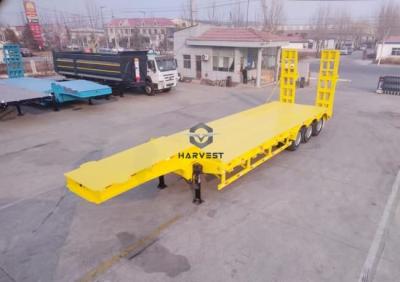 China 3 Axle Heavy Duty Semi Trailer Low Bed Mechanical Ladder Sale to Tanzania for sale