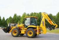 China Cummin Engine 4WD Backhoe Loader SAM388H with 6 in 1 Bucket Hot Sale in Angola for sale