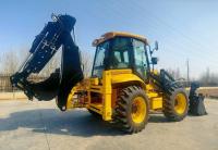 China Cummin Engine 4WD Backhoe Loader SAM388H with 6 in 1 Bucket Hot Sale in Angola for sale
