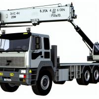 China 20kw Power 4x4 Driving HOWO Capacity 6.3 Ton Telescopic Boom Crane for sale