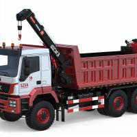 China Sinotruk Howo 266hp 4x2 SQZ105-3 Dump Truck Mounted 5 Ton Crane Truck for sale