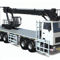 China 10 Ton Howo 4x2  Heavy Duty Cargo Truck Mounted Telescopic Crane for sale