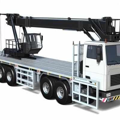 China 10 Ton Howo 4x2  Heavy Duty Cargo Truck Mounted Telescopic Crane for sale