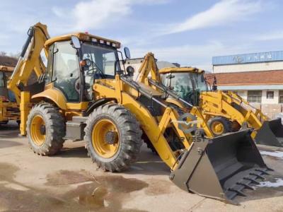 China 4WD SAM388H Backhoe Loader 2.5 Ton with 4 in 1 Bucket for Peru for sale