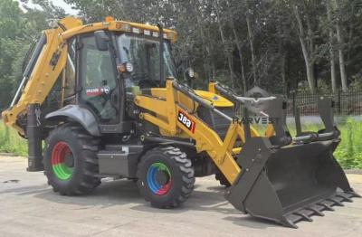 China 4*4 SAM388 Backhoe Loader with 6 in 1 Bucket Hot Sale in Ecuador for sale