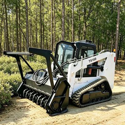 China TS100 Tracked Skid Steer Loader with Forest Mulcher for Heavy Land Clearing Popular in Barbados for sale