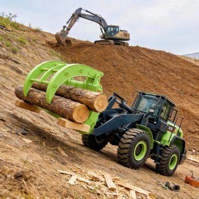 China EV wheel loader china supply 5.5 ton Full Electric Loader XC958-EV Battery Powered Front End Loader Low Noise with Log Grapple for Timber Forestry Handling Construction Mining for sale