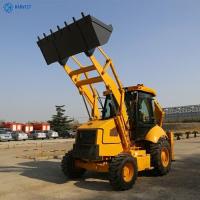 China 4WD 102HP Engine SAM388 2.5ton Backhoe Loader Machine 0.3m3 Backhoe for Kenya for sale