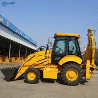 China 4WD 102HP Engine SAM388 2.5ton Backhoe Loader Machine 0.3m3 Backhoe for Kenya for sale
