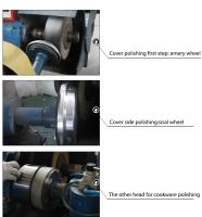 China stainless steel cookware sets pots and pans outer polishing machine for sale