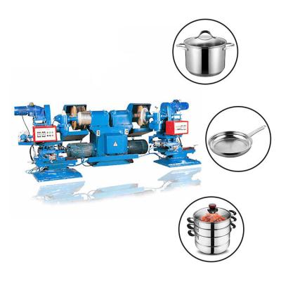 China automatic CNC Metal Cookware Sanding machine polisher for aluminum Stainless Steel Pans Polishing making machine for sale