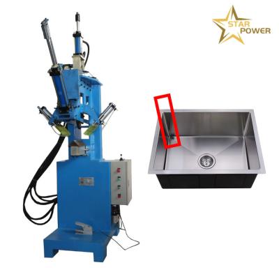 China CNC Kitchen Sink Machine Automatic Welding R Corner Handmade Sink Pressing Edgs Plant Machine for sale