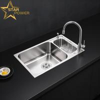 China 304 Stainless Steel Single And Double Sink Integrated Molding Thickening And Deepening Icrease Wire Drawing for sale