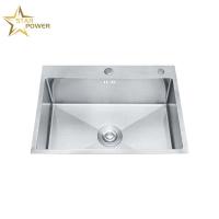 China 304 Stainless Steel Hand-Made Kitchen Sink Customizable Size Shape And Function For Kitchen Space for sale