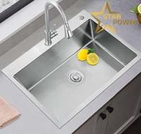 China 33 Inches Handmade Kitchen Sink Stainless Steel Simple Basin Type for sale