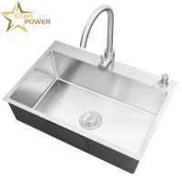 China Customizable Multi-Gauge Ruggedized Stainless Steel Hand Sink For Kitchen for sale