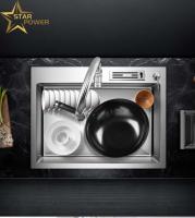 China Multi-Gauge Rugged Stainless Steel Hand Sink For Home Kitchens for sale