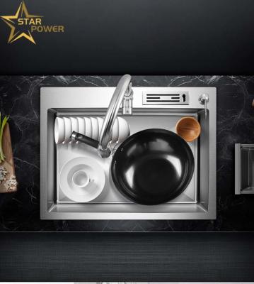 China Multi-Gauge Rugged Stainless Steel Hand Sink For Home Kitchens for sale