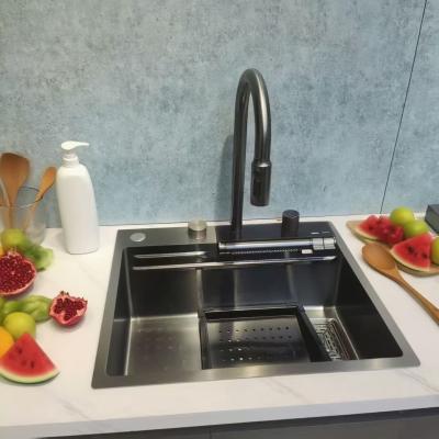 China Undermount Stainless Steel Kitchen Sink with Drainboard for sale