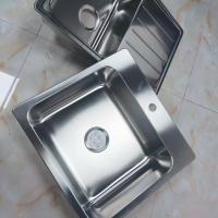 China 304 Stainless Steel Double Bowl Kitchen Sink with Drainer for sale