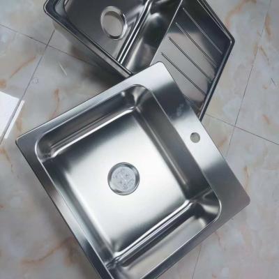 China 304 Stainless Steel Double Bowl Kitchen Sink with Drainer for sale